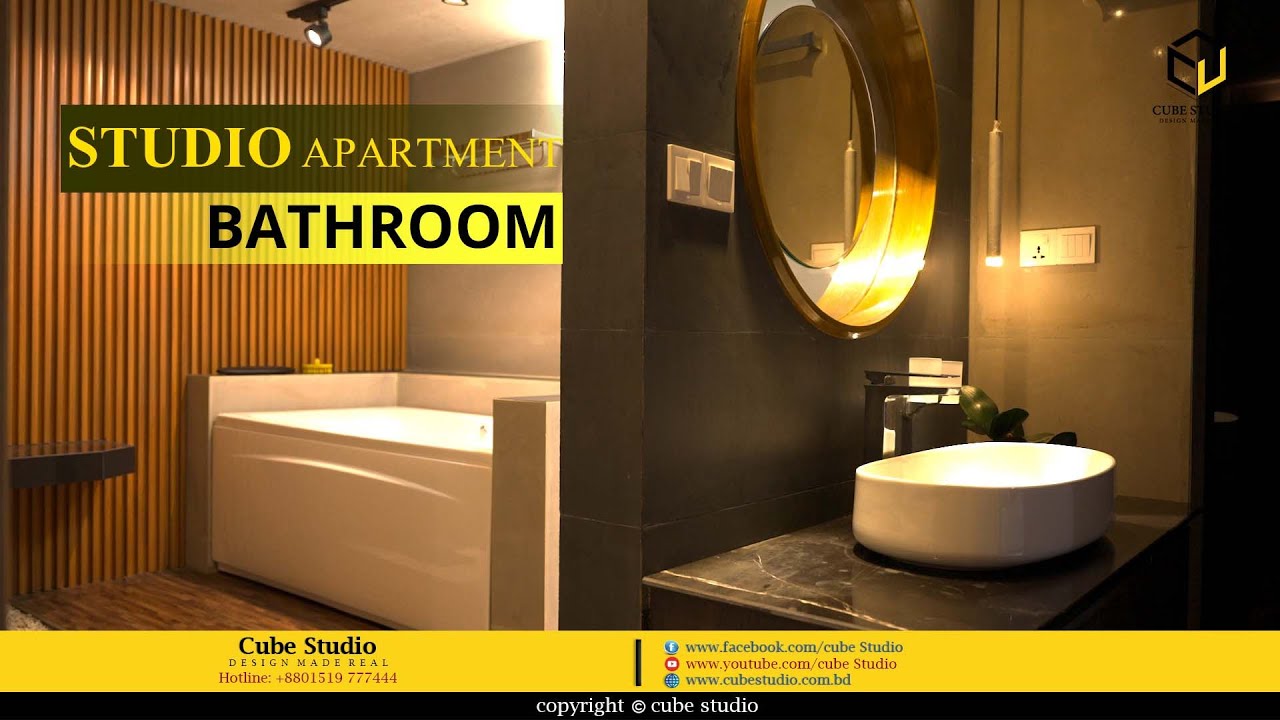 Studio Apartment Bathroom | Designed By Cube Studio - YouTube