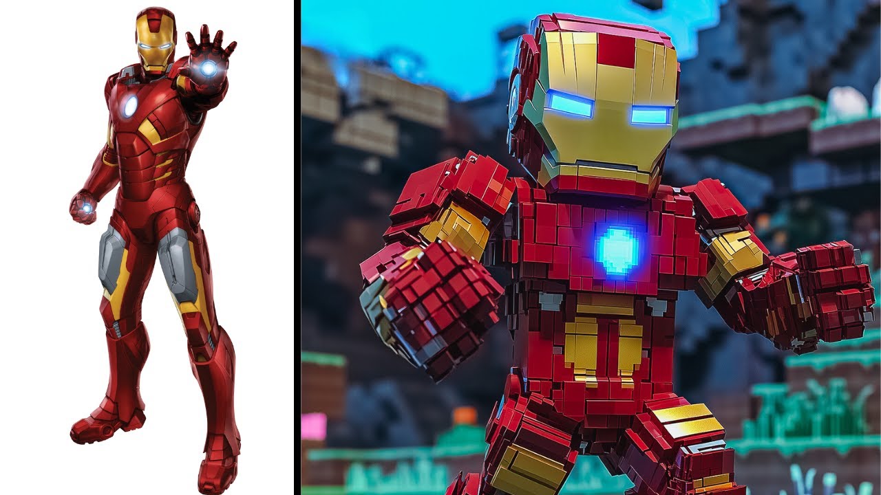SUPERHEROES But MINECRAFT 🔥 All Characters Marvel & DC 💥 - YouTube