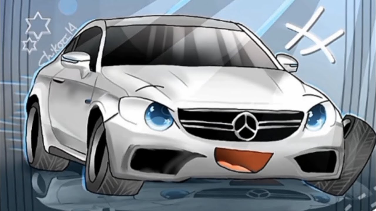 Drawing a Mercedes Benz c63 😌 - YouTube