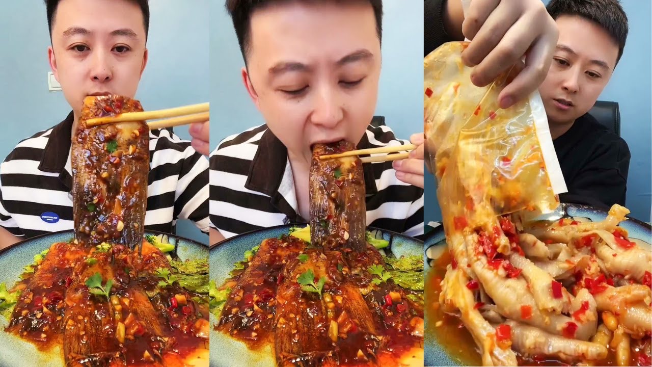 It's time to eat fish fins | Chicken feet are supper spicy | Braised ...