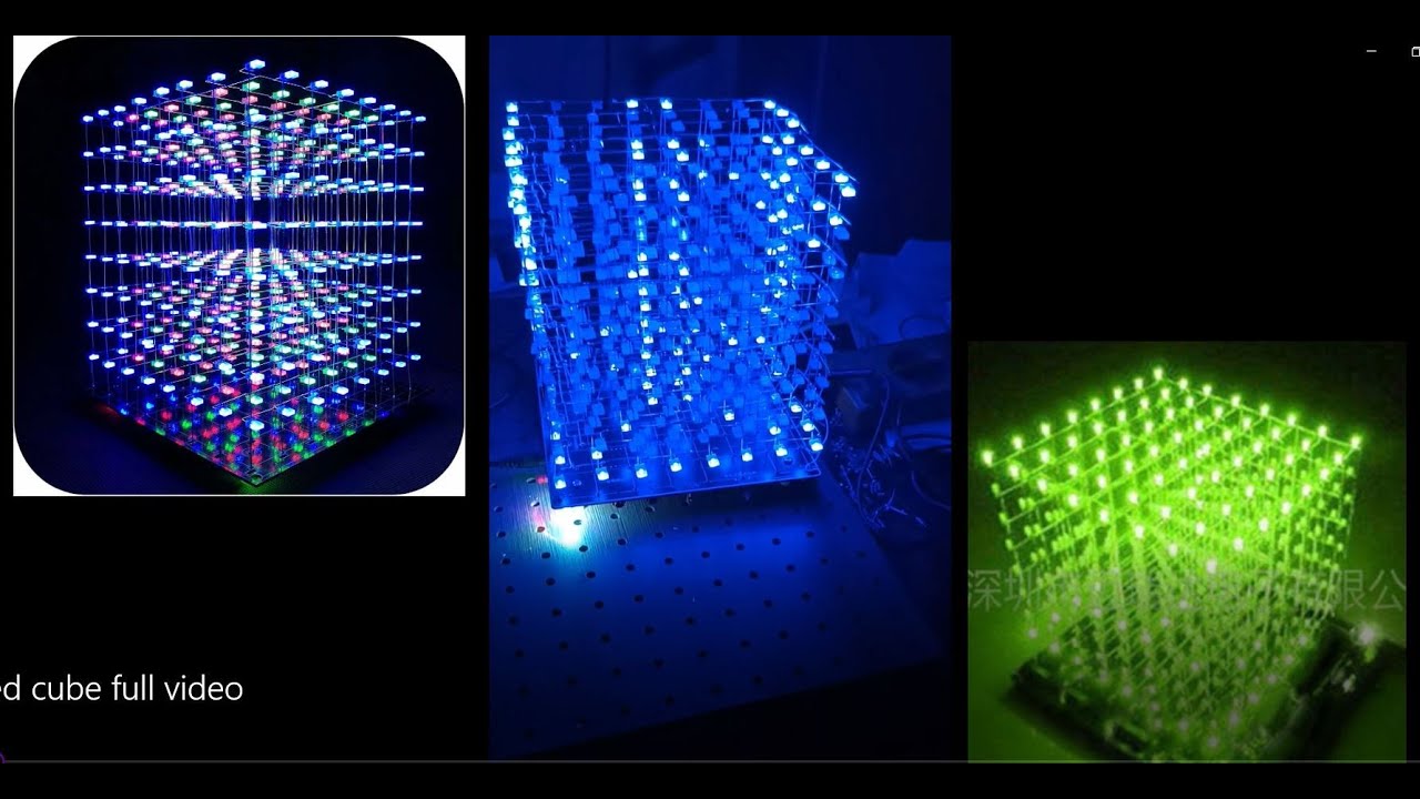 How to Make DIY 8x8x8 LED CUBE with INCREDIBLE effects at home - YouTube