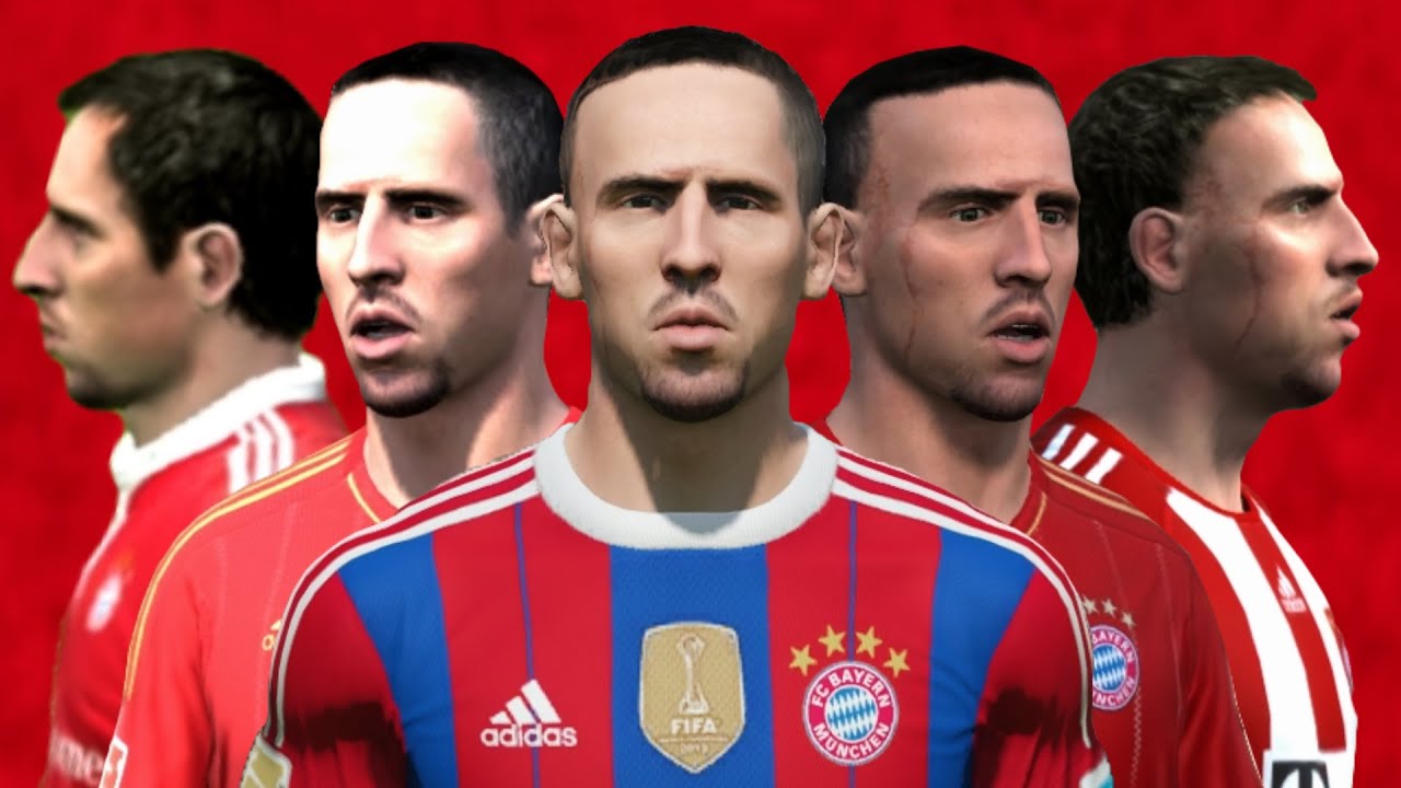 Ribery from FIFA 05 to 15 (Face Rotation and Stats) - YouTube
