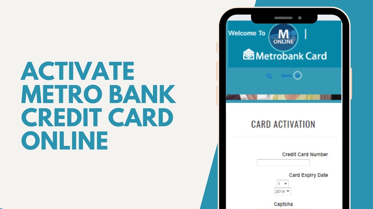 How to Activate Metro Bank Credit Card Online - YouTube