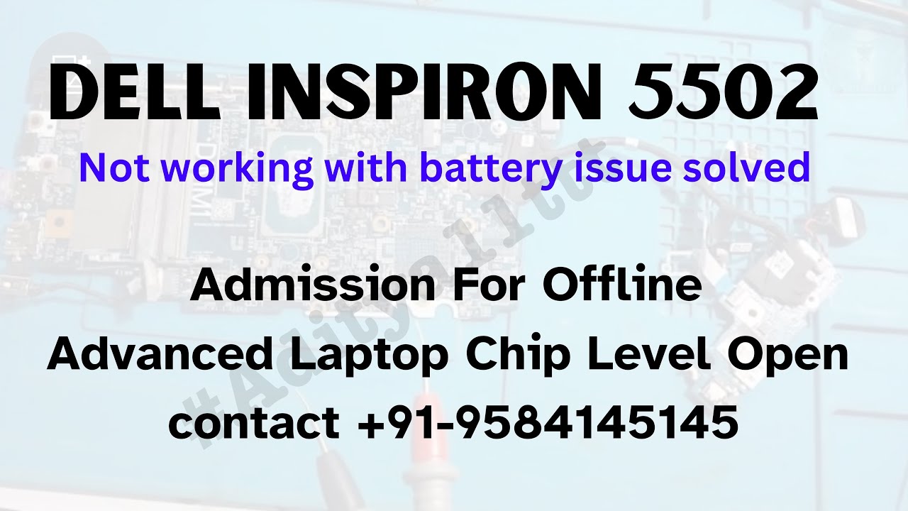 Dell Inspiron 5502 Laptop Not Working With Battery | Fixed | Solved (Demo) Satishbhai ...