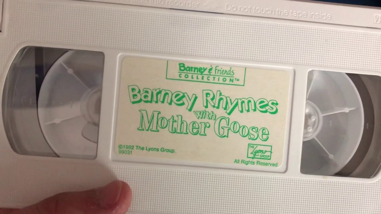 Barney's Rhymes With Mother Goose 1993 VHS - YouTube