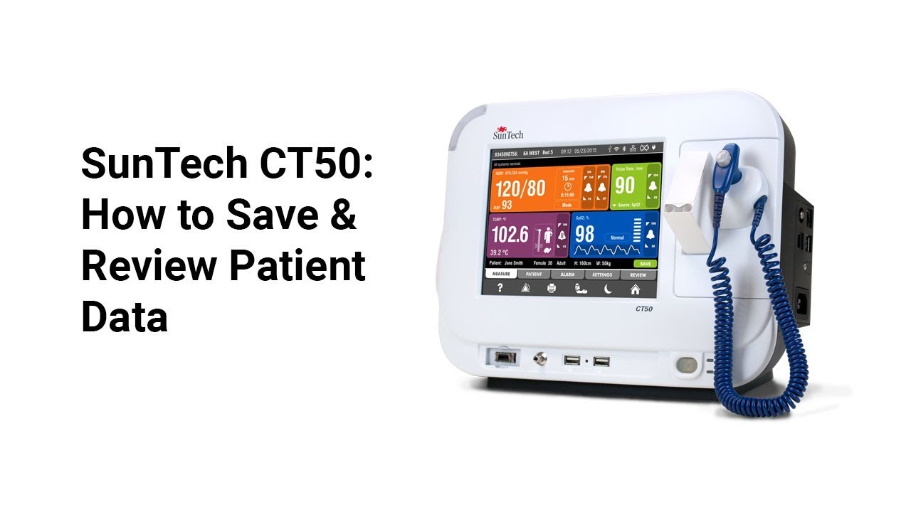 SunTech CT50: How to Save and Review Patient Data (6 of 9) - YouTube