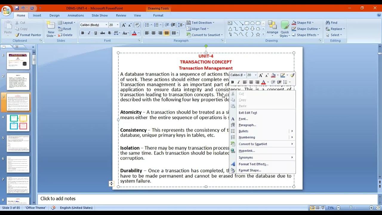 JNTUH-NRCM-NR0-DBMS-CSE22-UNIT 4 PART 1 - YouTube