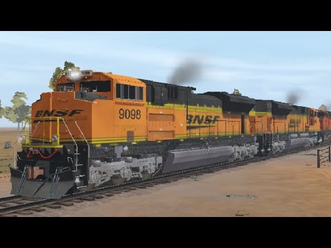 Trainz 3 BNSF #9098 pass by with Coal - YouTube