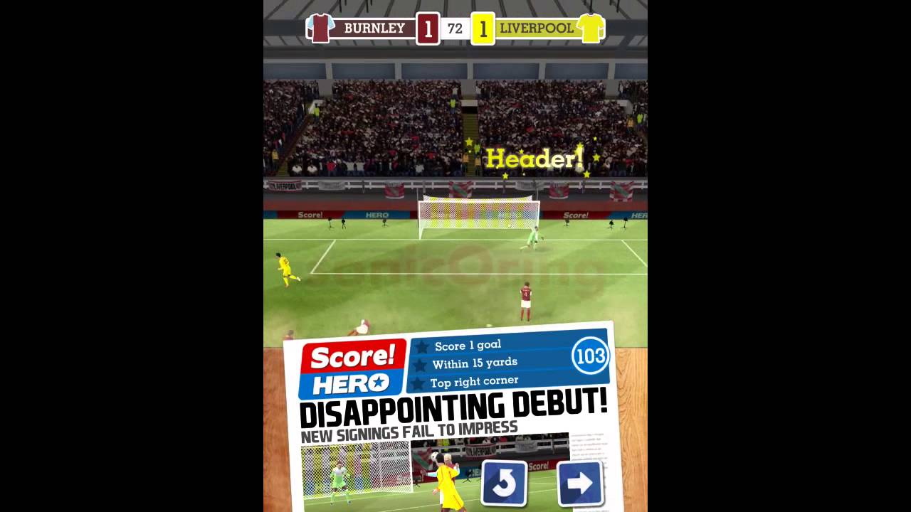 Score Hero Level 103 Walkthrough 3 Stars - YouTube