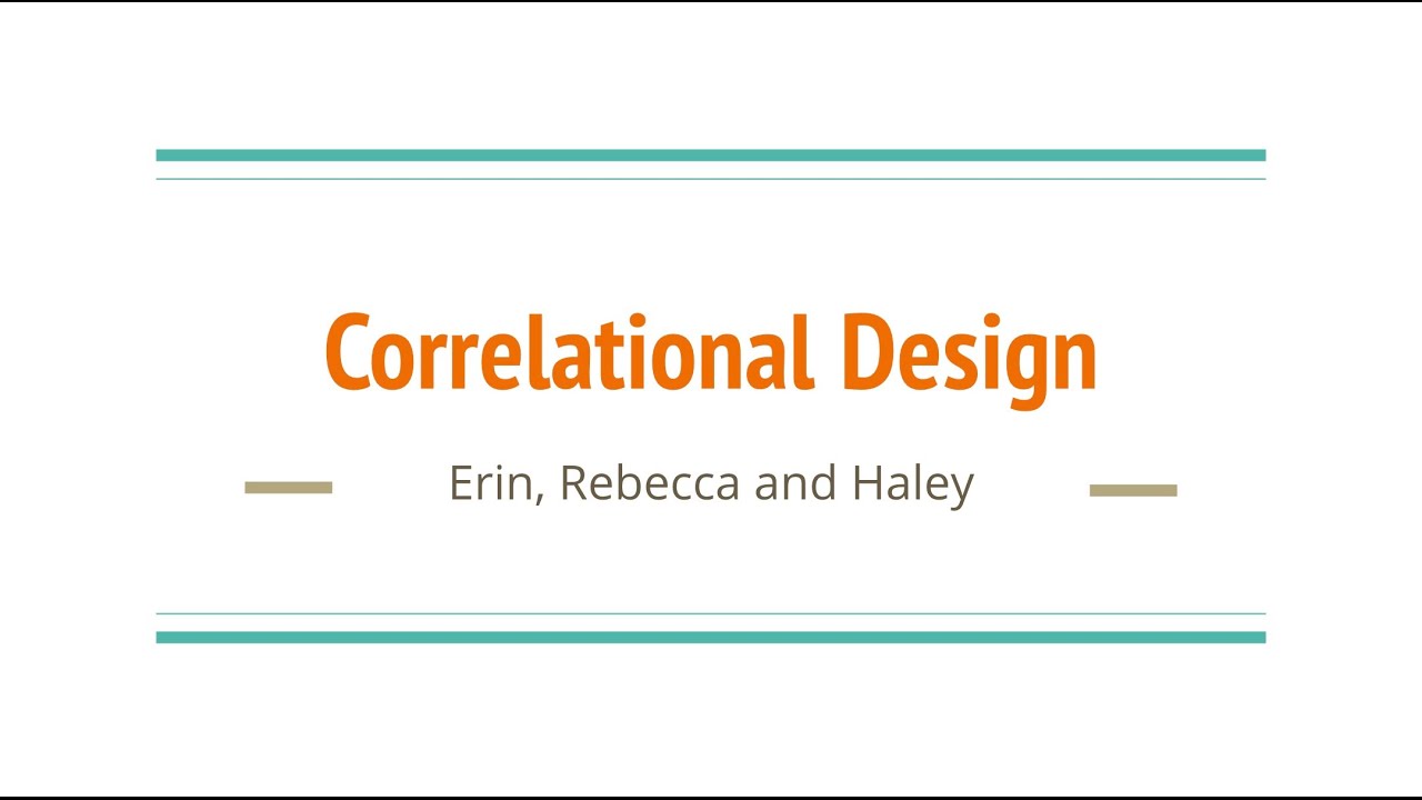 Correlational Research Design Presentation - YouTube