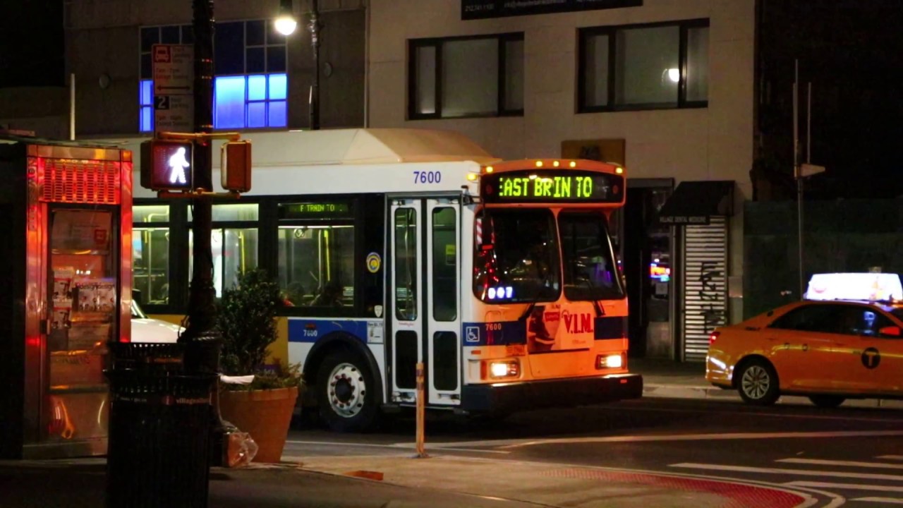 MTA New York City Bus 2003 Orion VII CNG 7600 On The F Train Subway ...