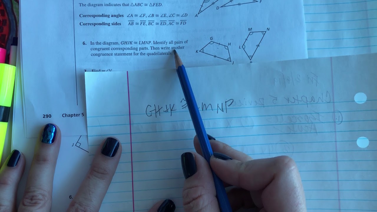 Geometry Chapter 5 Test Review #1-7 - YouTube