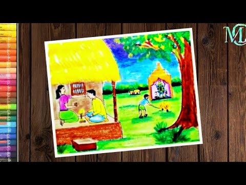 How to draw Bhai dooj with oil pastel | Bhai Phota special drawing ...