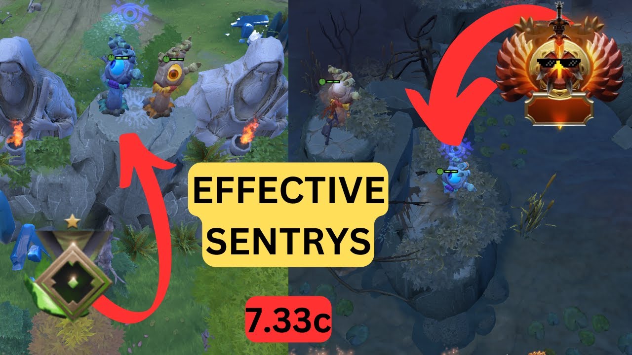 How to use Sentrys and deward like a Immortal - Warding Spots and Tips Dota 2 Patch 7.33c - YouTube