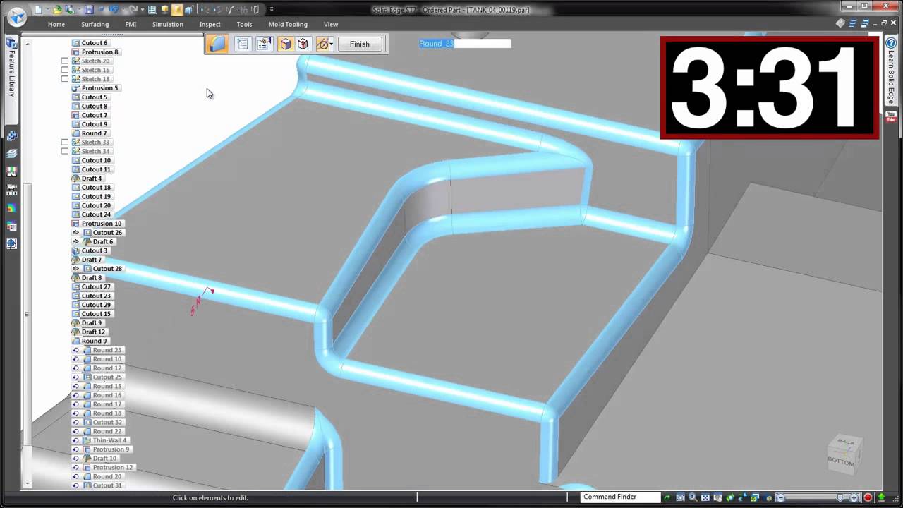 Solid Edge ST7 - Unexpected Design Changes - YouTube
