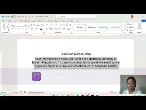 Mastering Microsoft Word: Personal Profile Formatting Challenge - YouTube