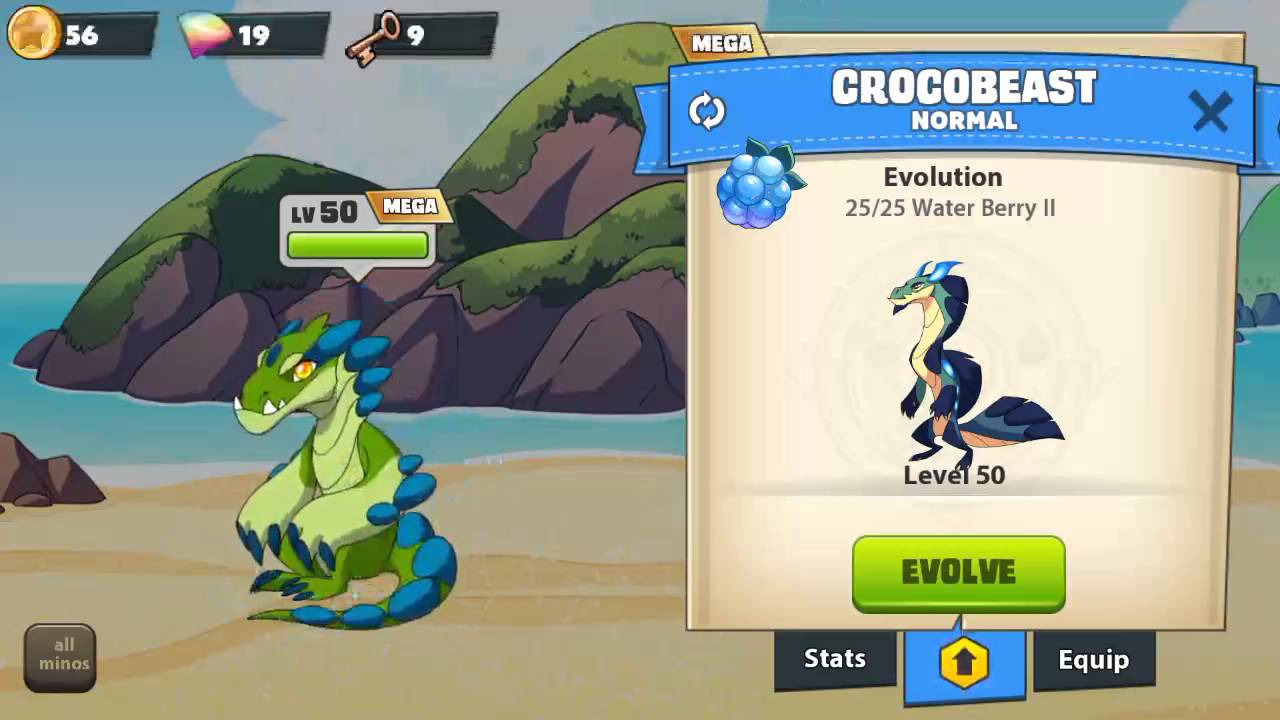 Crocobeast EVOLUTION to Crocodon!!!/Minomonsters 2 - YouTube