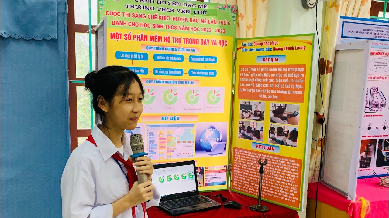 Thi KHKT cấp huyện: Màn thuyết trình cực ấn tượng của học sinh Trường ...