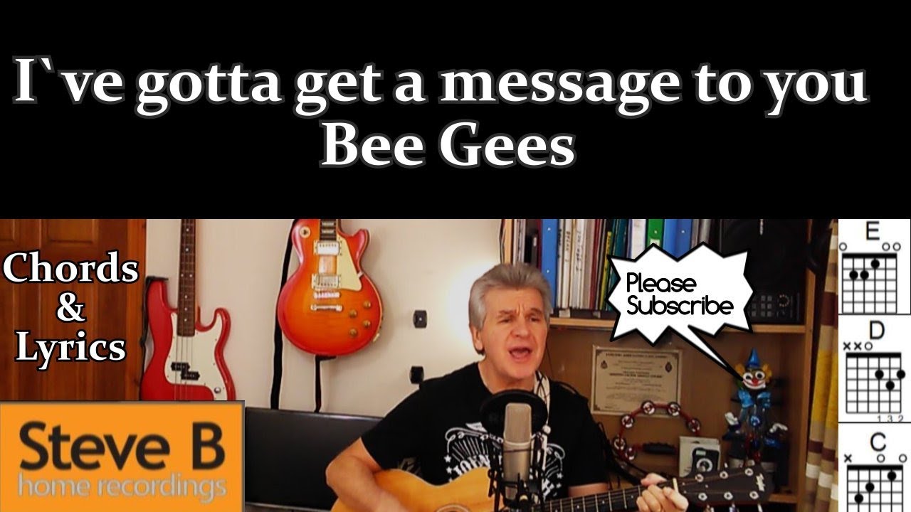 I`ve gotta get a message to you - Bee Gees (lower key) -🎸 Guitar -🎵 ...