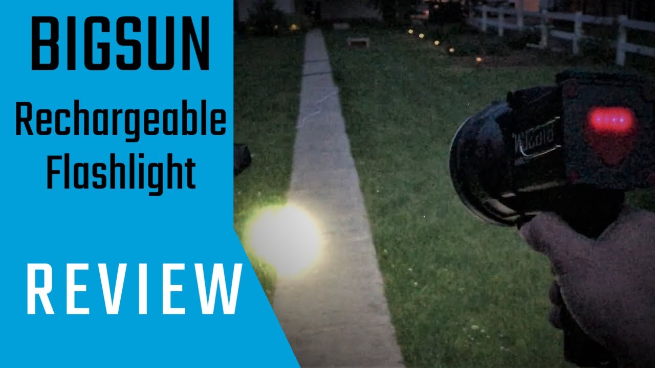 Crazy BRIGHT with some cool features - BIGSUN Rechargeable Flashlight ...