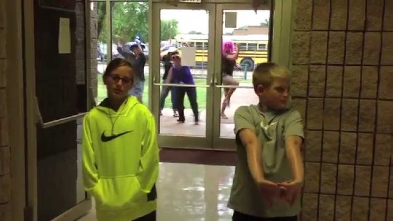 Dewey teachers are HAPPY! (teachers dancing behind students) - YouTube