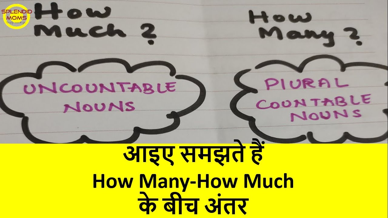 Question Words How much How many difference || Splendid Moms - YouTube