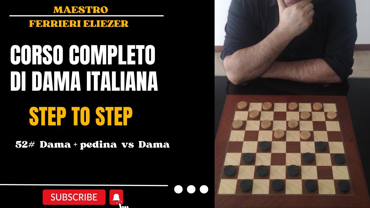 52# Dama+pedina vs Dama (Calcolo della mossa è pari sotto pezzo) - YouTube