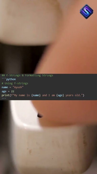 F- Strings in Python | Python shorts | #coding #shorts #python - YouTube