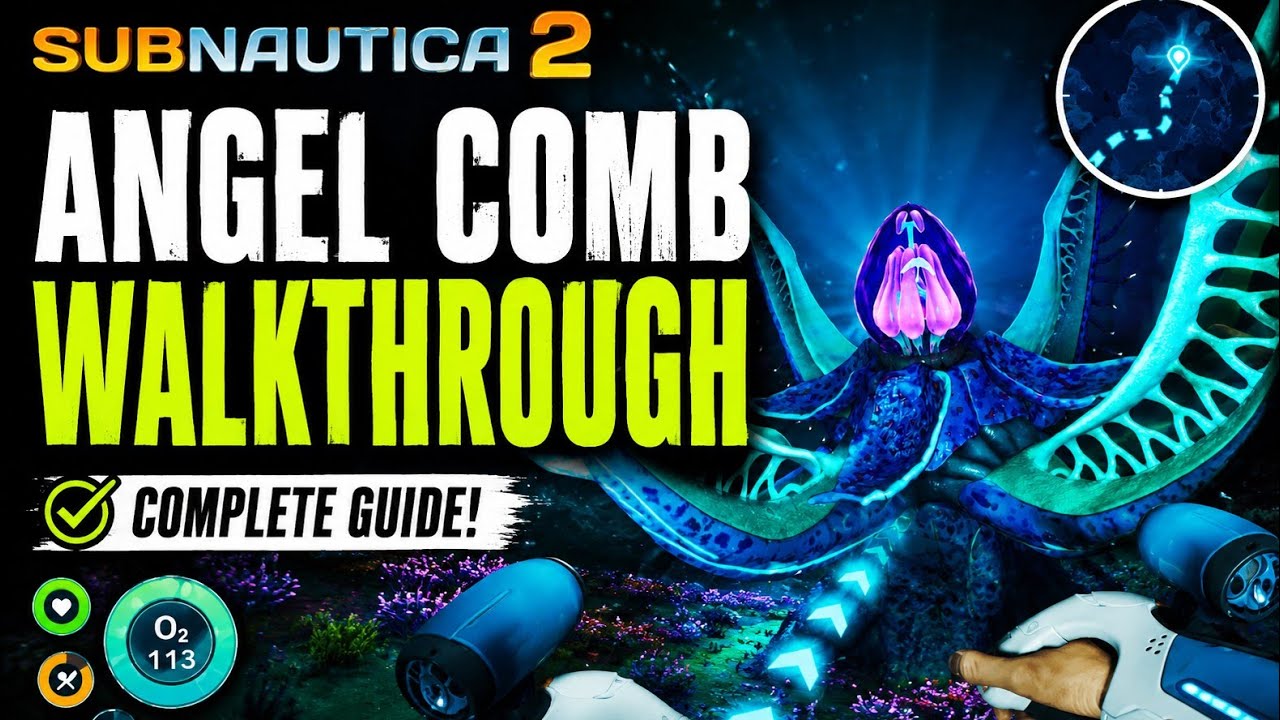 Subnautica 2 Angel Comb Alien Ruins Walkthrough | All 6 CANKER BLOOM ...