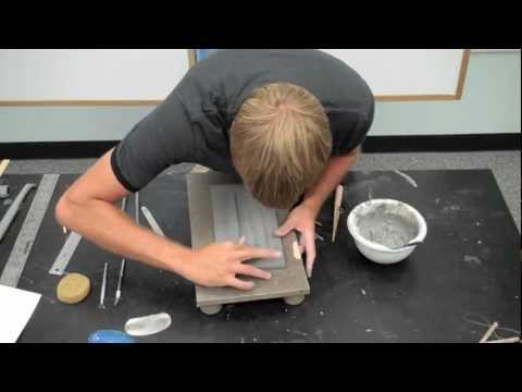 How To Make A Ceramic Slab Plate - YouTube