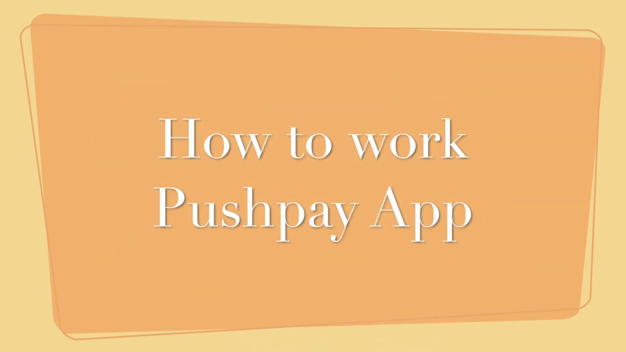 How to use GRC PushPay App - YouTube