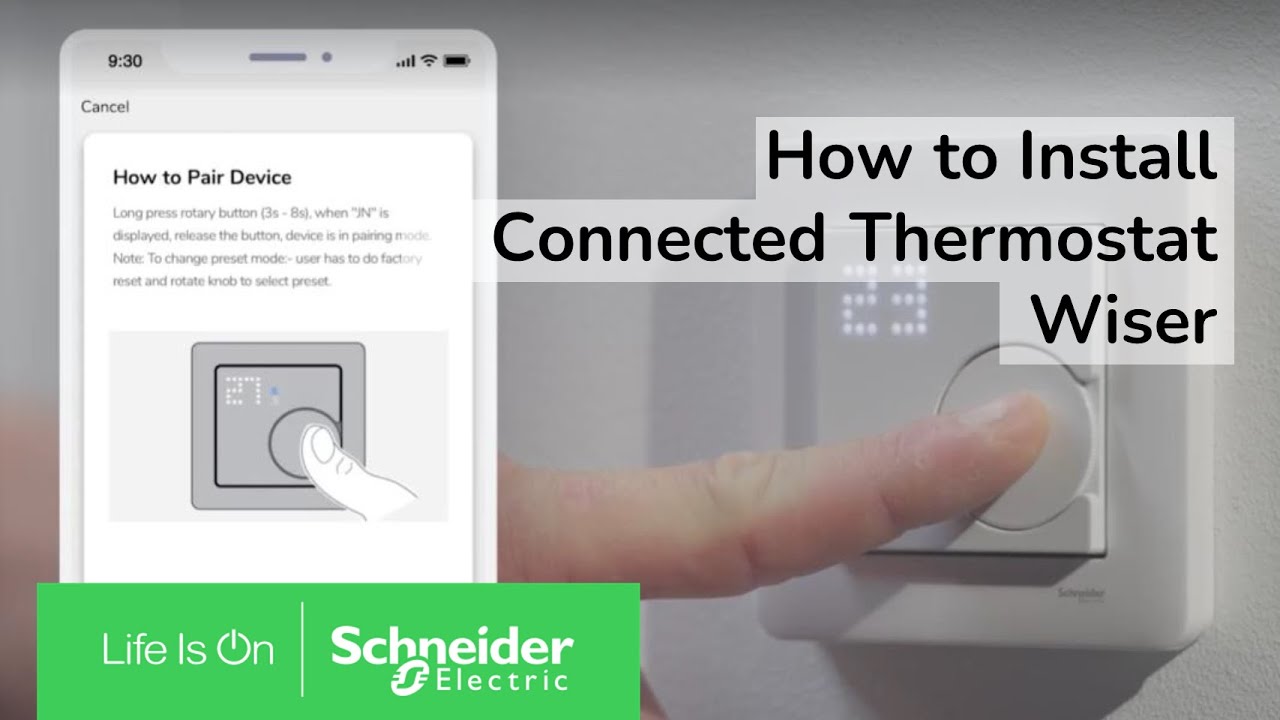 How to install the Wiser connected flush mounted thermostat | Schneider ...