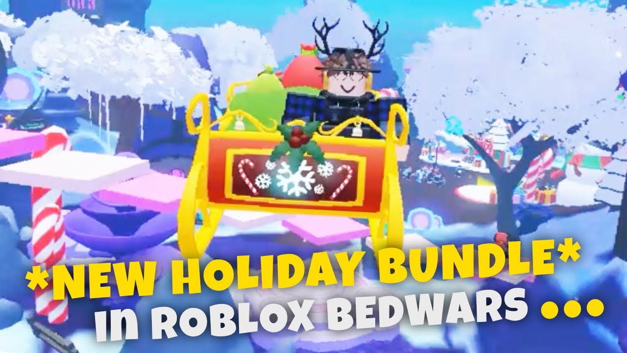Showcasing the *NEW HOLIDAY BUNDLE* in ROBLOX BEDWARS - YouTube