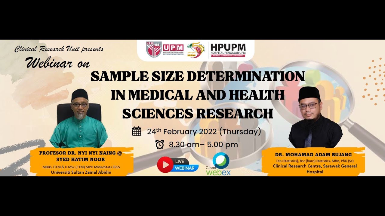 Webinar on Sample Size Determination in Medical & Health Sciences ...