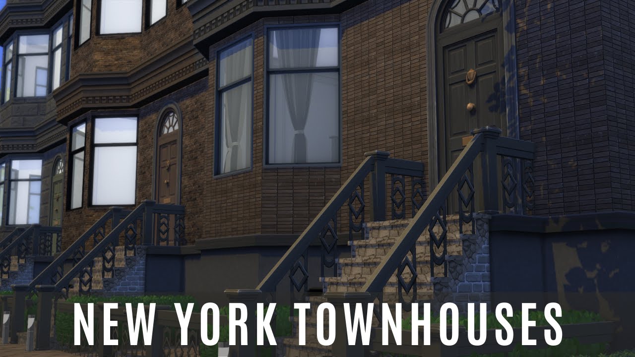 NEW YORK TOWNHOUSES | THE SIMS 4 | SPEED BUILD | CC | PART 1 - YouTube