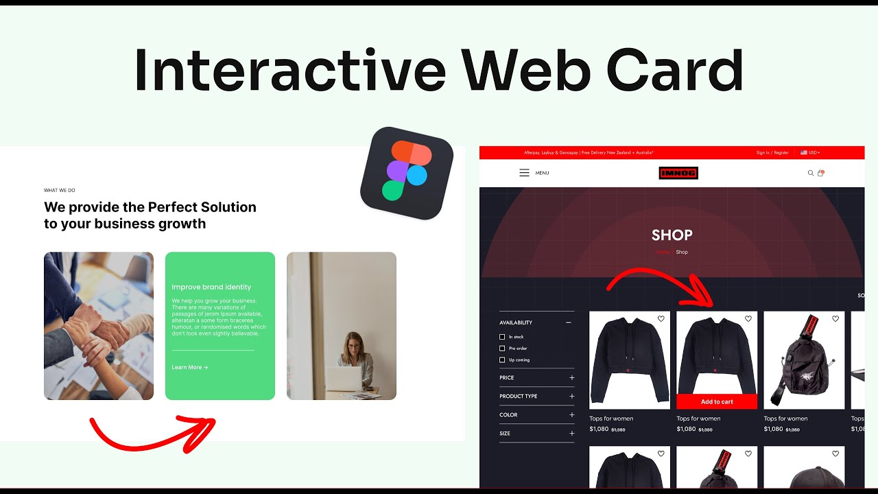 (বাংলা) How to prototype Interactive Web Card Section in Figma - Md ...