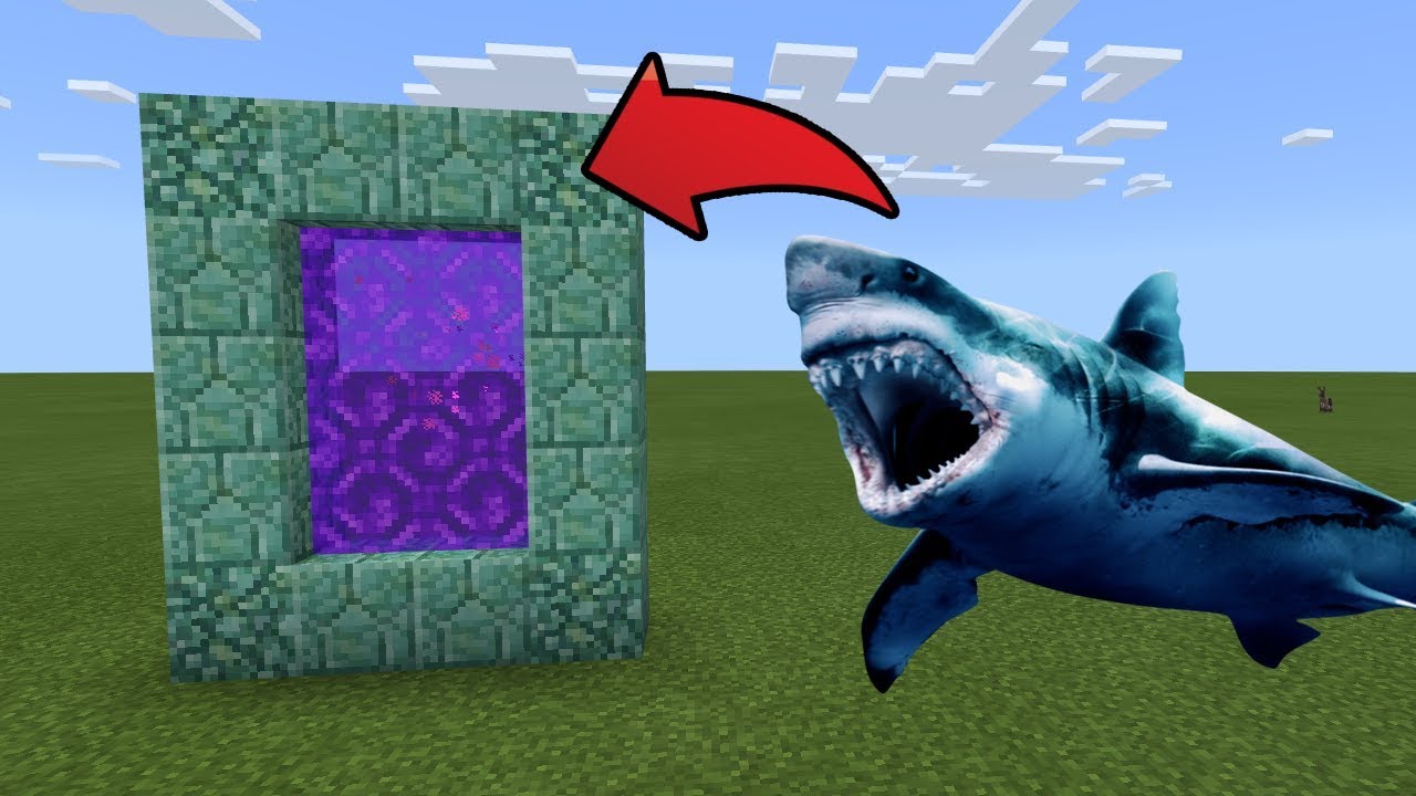 How To Make a Portal to the MEGALODON Dimension in MCPE (Minecraft PE ...