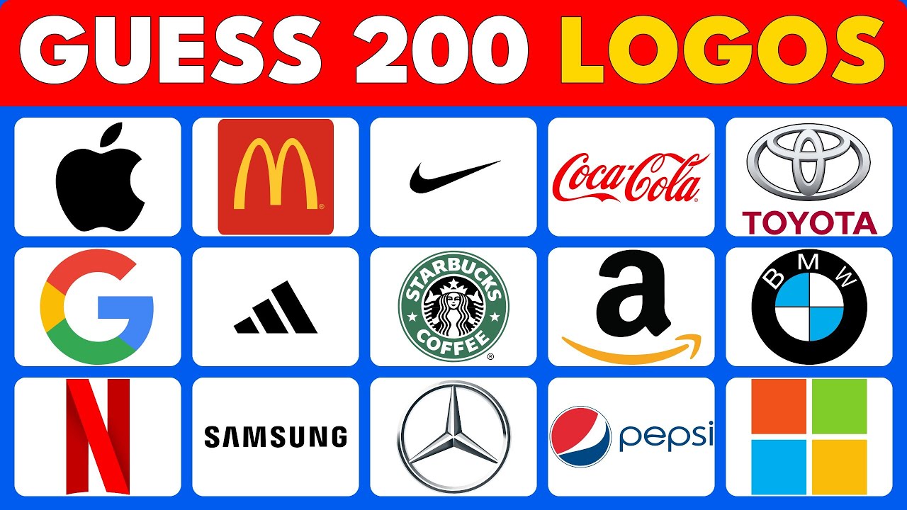 200 Famous Logos Challenge: Can You Guess Them All? - YouTube