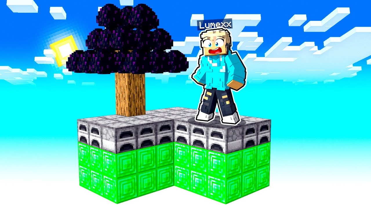 Ich ÜBERLEBE auf einer 100% ZUFÄLLIGEN SkyBlock INSEL (jede Minute) - Minecraft mit LumeXx - YouTube