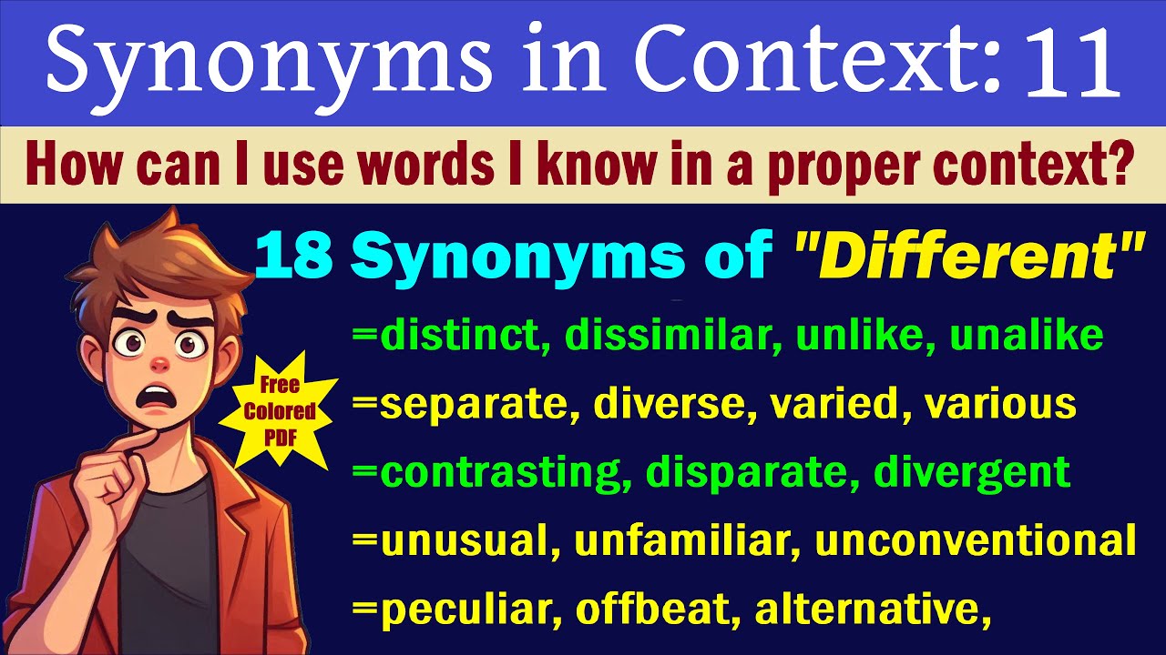 18 Powerful Synonyms for “Different” with Real-Life Examples | English ...