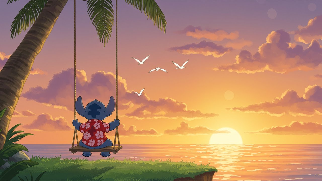 Stitch Sunset Swing 🌅 Gentle Lofi Beats to Reflect, Unwind, Study ...