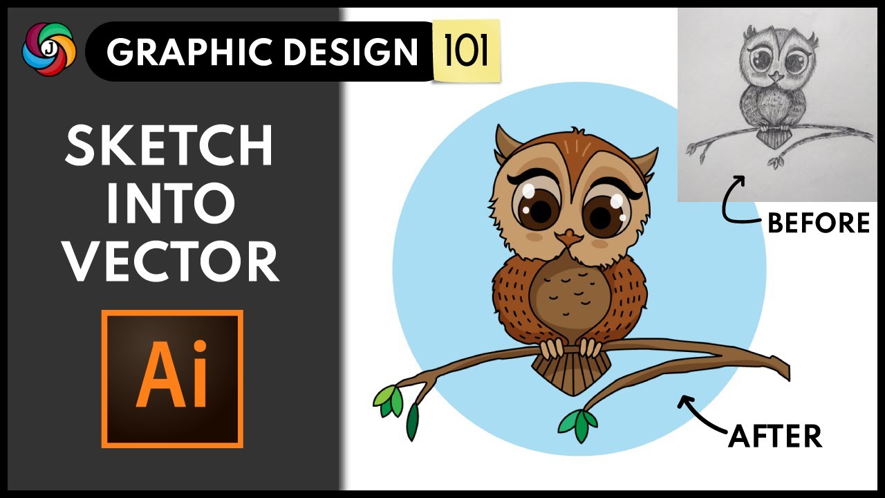 Converting a Pencil Sketch into Vector Art - YouTube