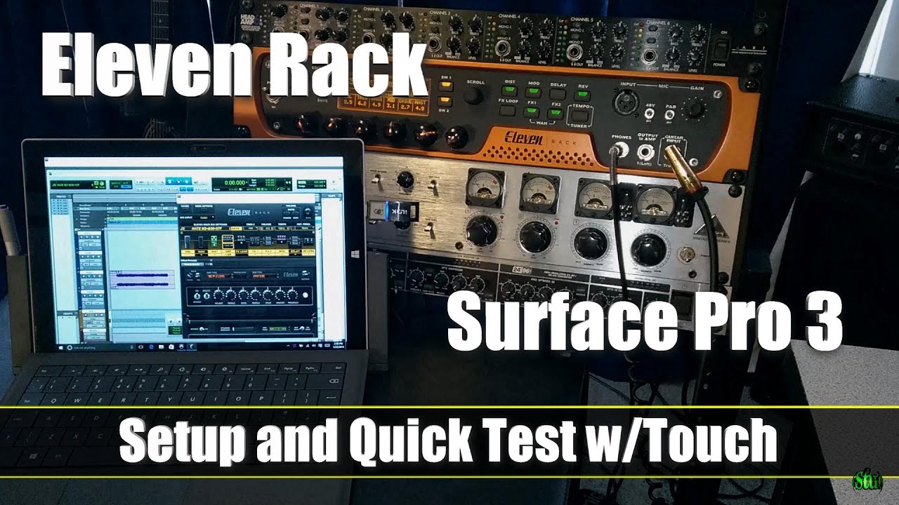 Eleven Rack w/ Surface Pro 3 - Setup and Quick Test w/Touch - YouTube