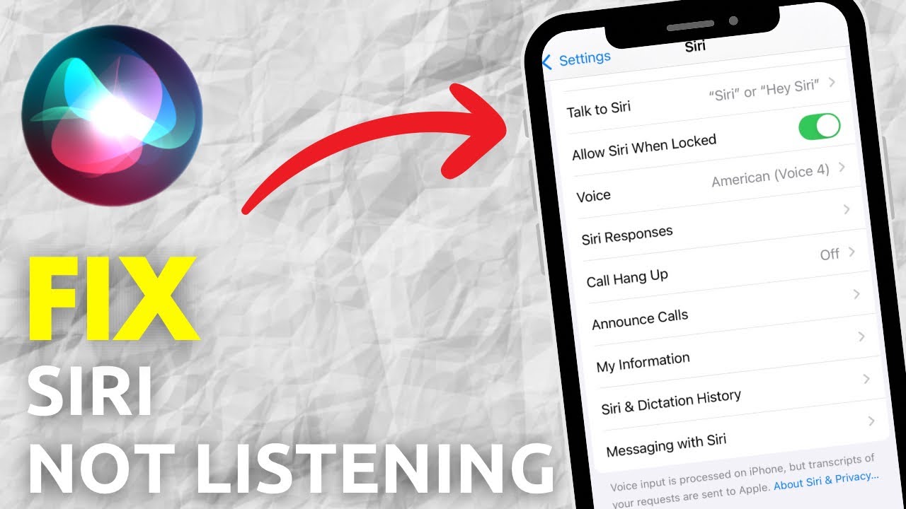 How To Fix Your Siri Not Listening - YouTube