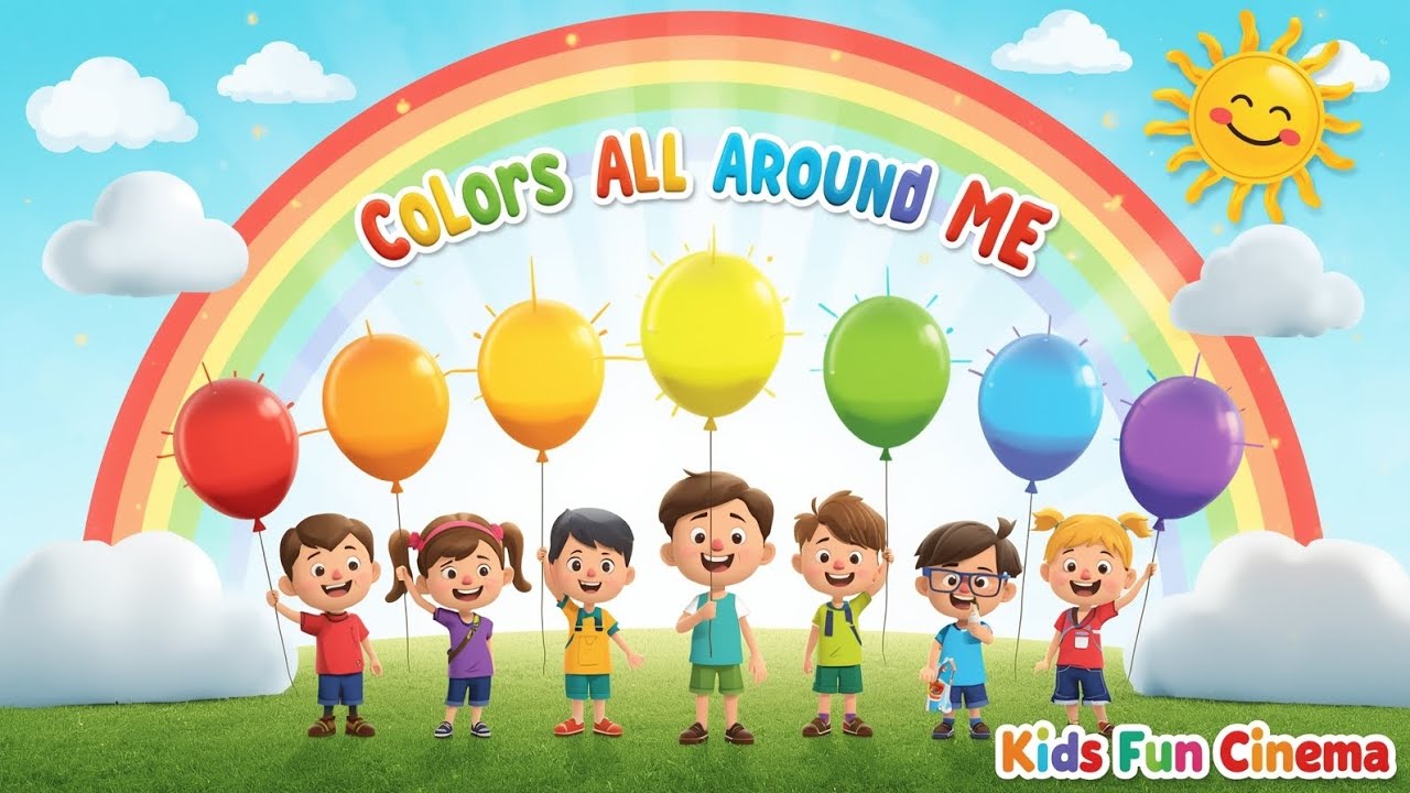 Colors Song for Kids 🎨 | Learn Colors All Around Me | Kids Fun Cinema ...