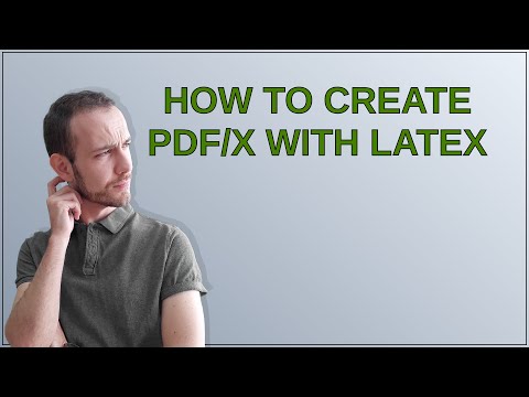 Tex: How to create PDF/X with latex