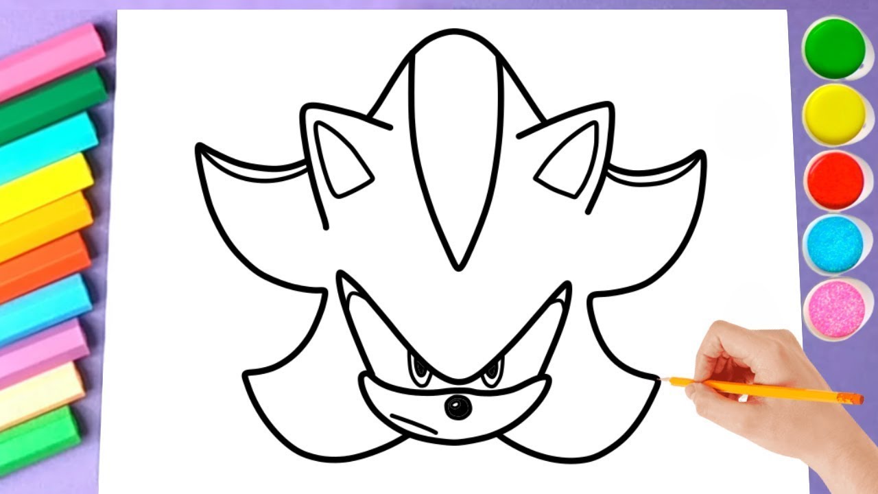 HOW TO DRAW AND COLOR SHADOW THE HEDGEHOG SONIC 💙 - YouTube