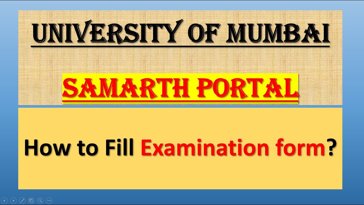 Samarth Portal Examination Form | Mumbai University NEP | Step-by-Step Tutorial - YouTube