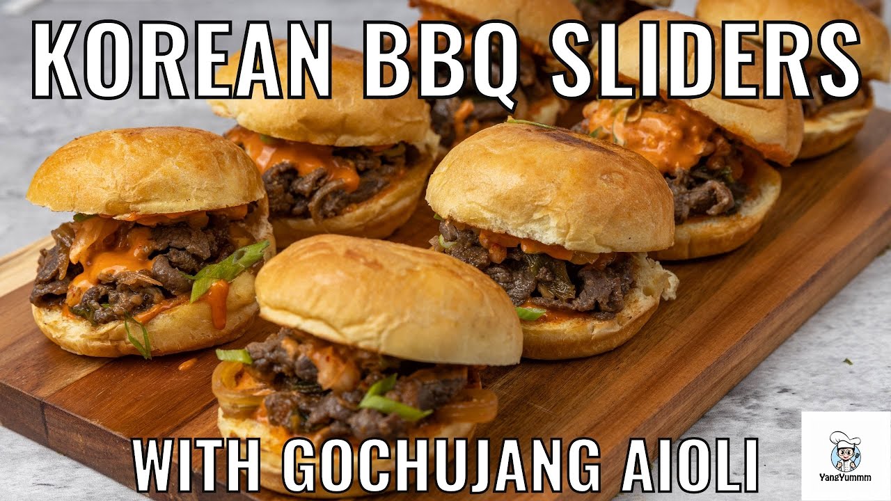 Korean BBQ Sliders with Gochujang Aioli - YouTube
