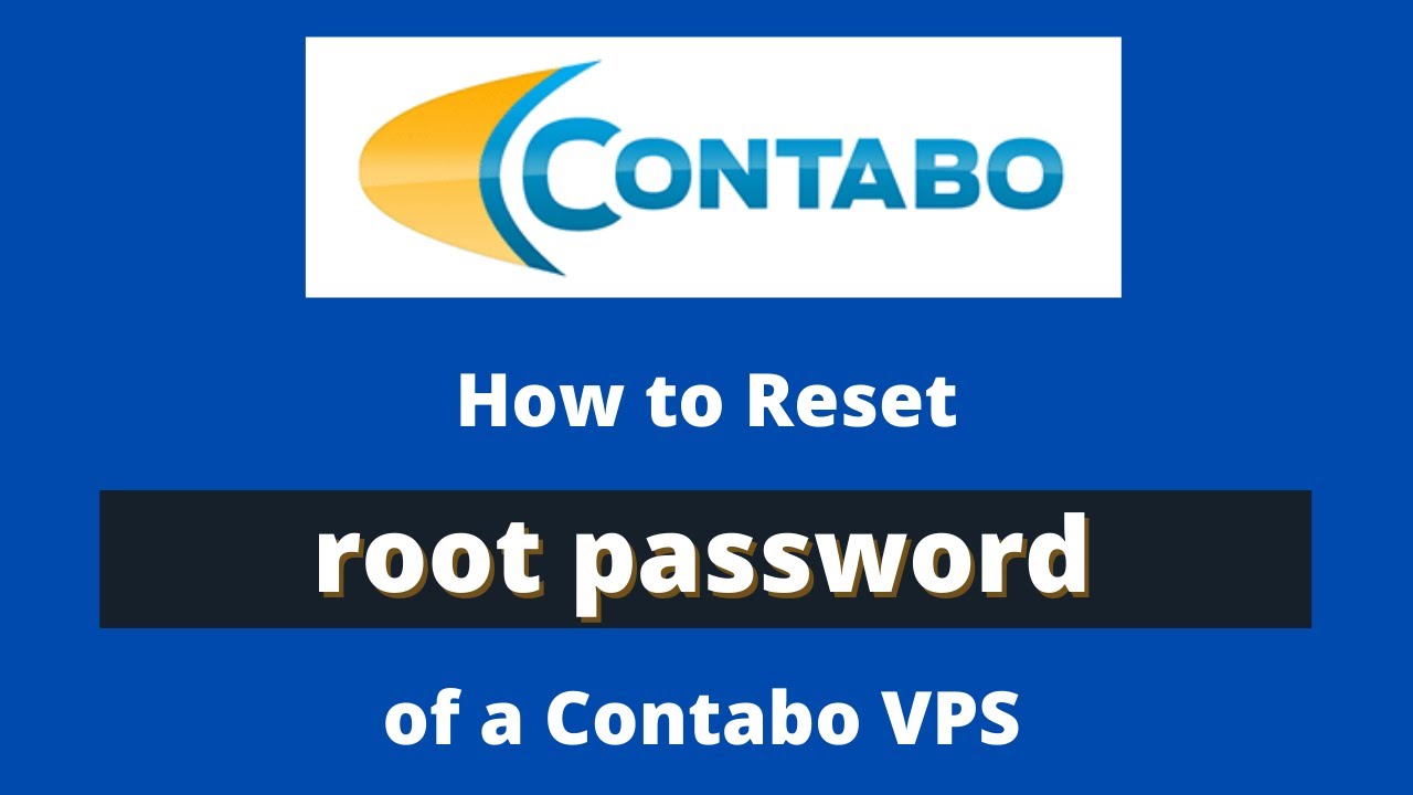 How to reset root password of a Contabo VPS - YouTube